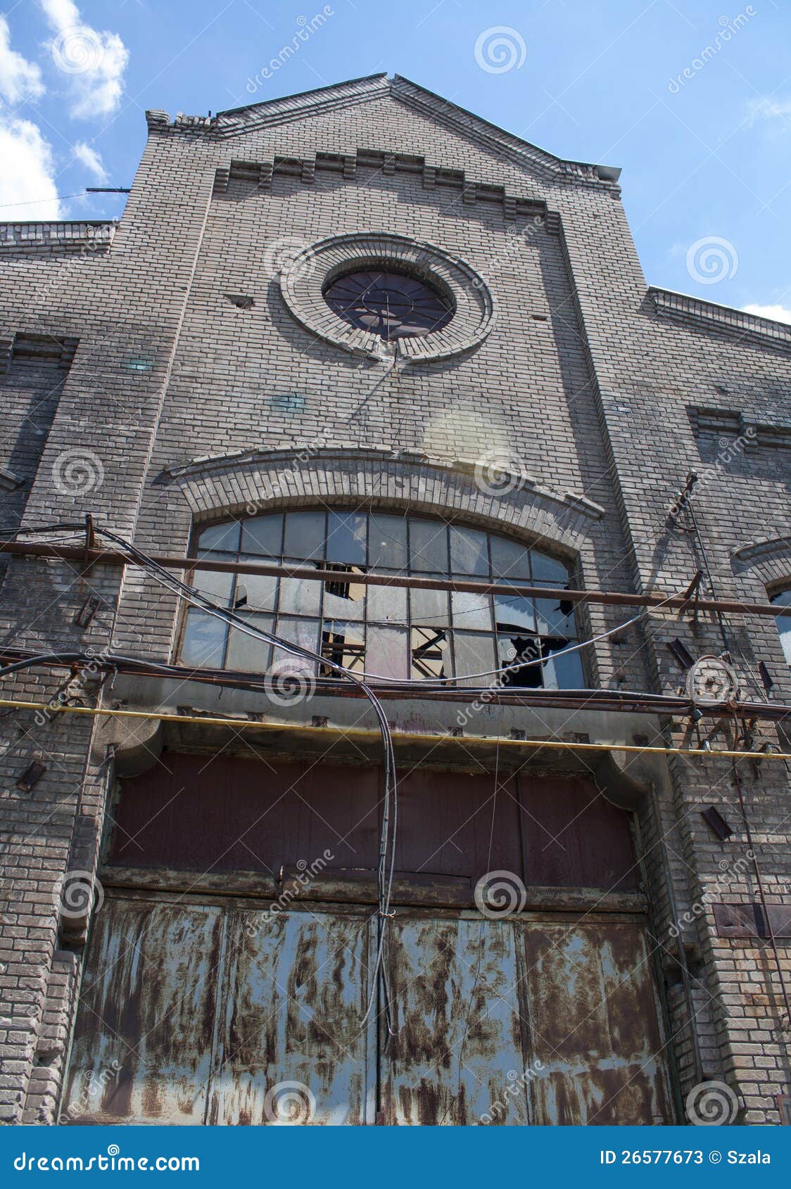 The very old metal factory stock image. Image of park - 26577673