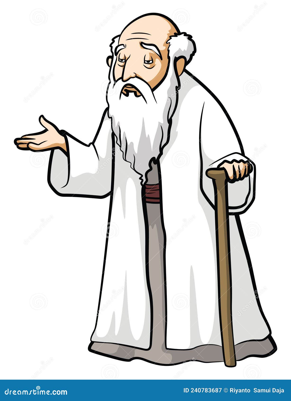 Old Monk Color Illustration Design Stock Vector - Illustration of ...