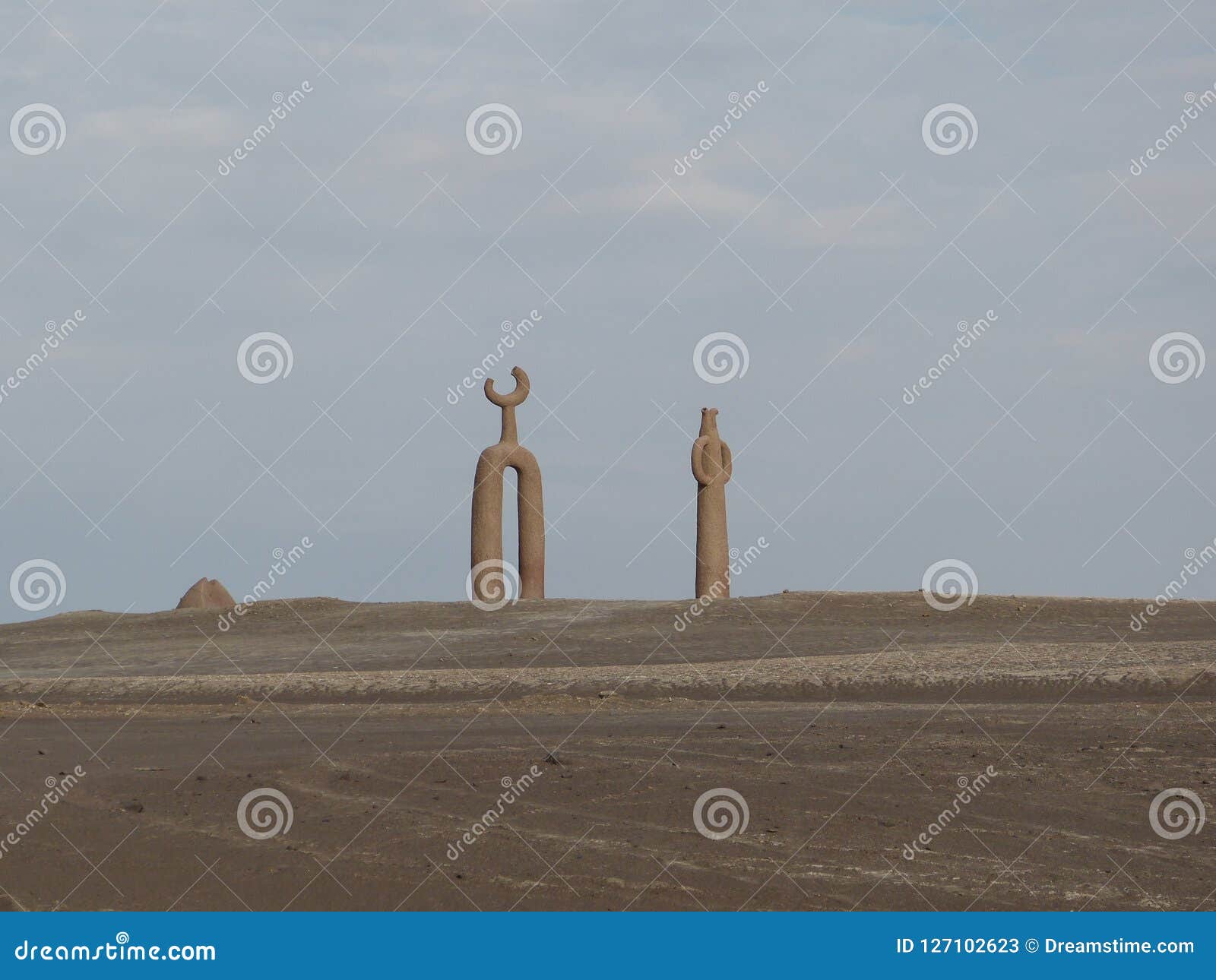 Old monuments in desert stock image. Image of stone - 127102623