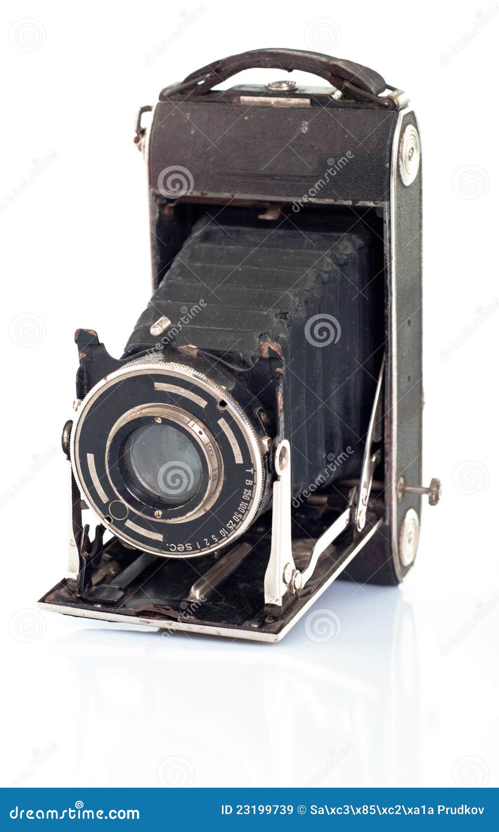 Very Old Photographic Camera Stock Image - Image of vintage, metal ...