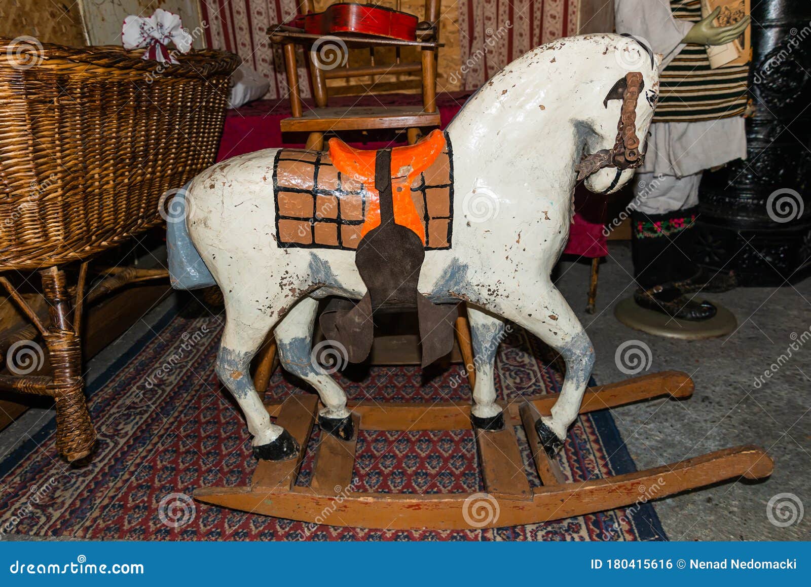 Very Old Rocking Horse for Children Stock Photo - Image of leisure ...