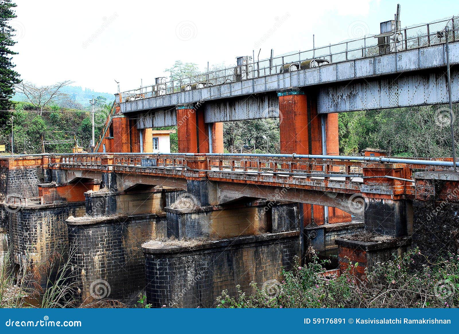 Very Old Rusty Dam Bridge Stock Photos - Free & Royalty-Free Stock ...