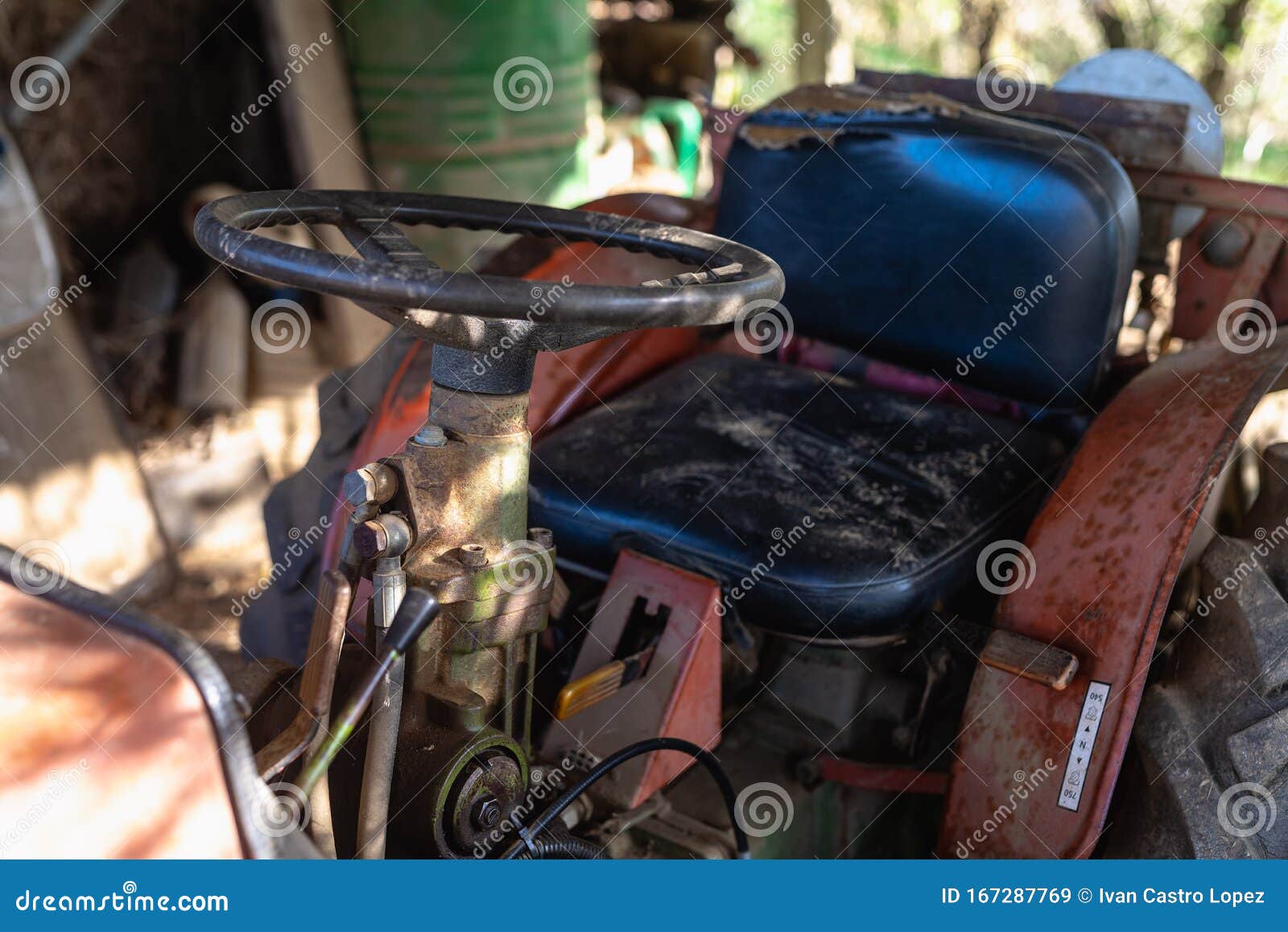 Very Old Rusty Tractor Parked and Abandoned Stock Image - Image of ...