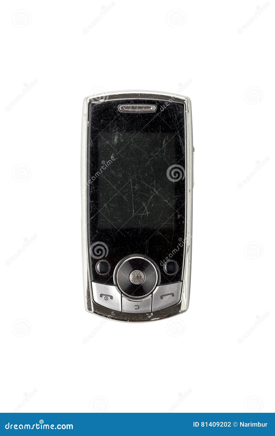 Very Old Scratched Mobile Phone Stock Photo - Image of dial, electronic ...