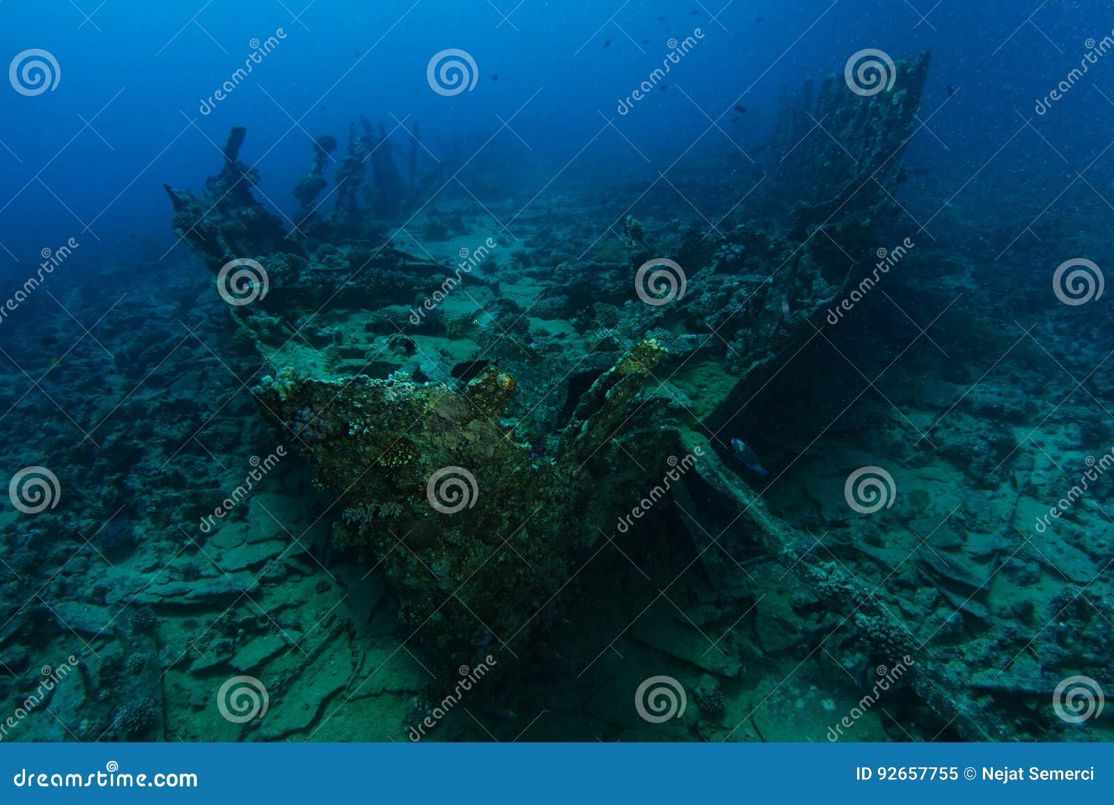 Very Old Ship Wreck From 1800`s Inside The Reef Verticle Royalty-Free ...