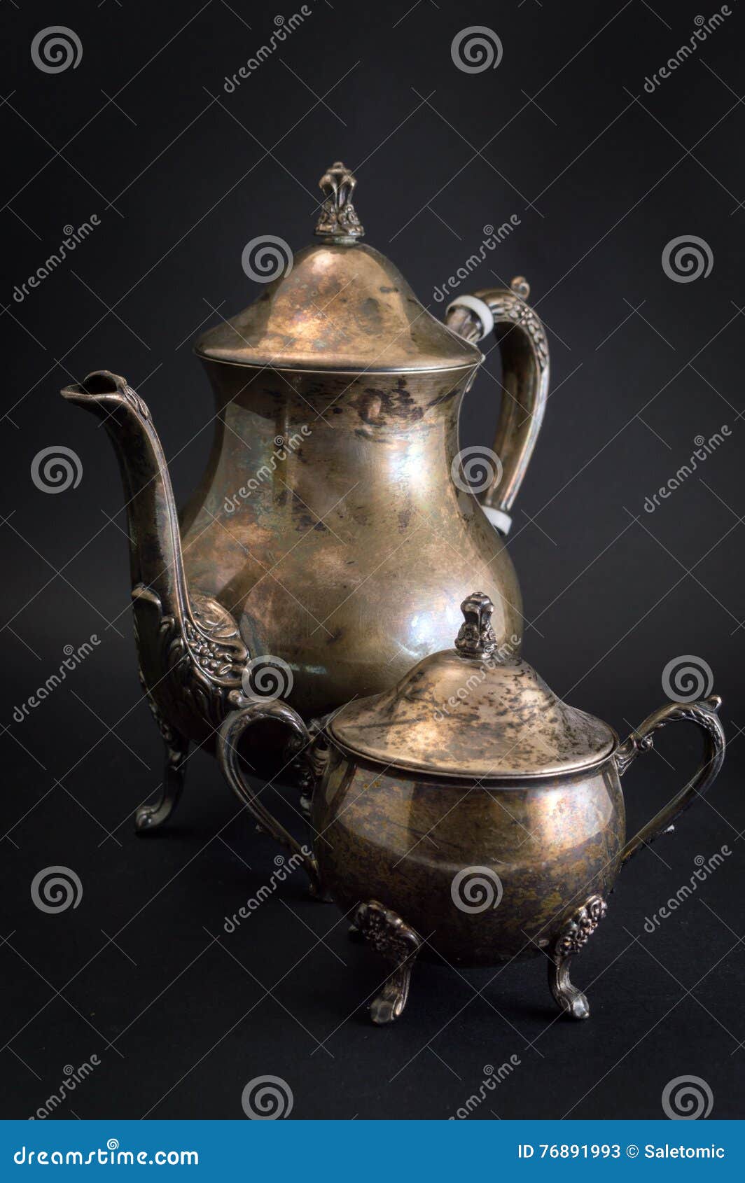 Very Old Silver Kitchen Accessories Stock Image - Image of collection ...