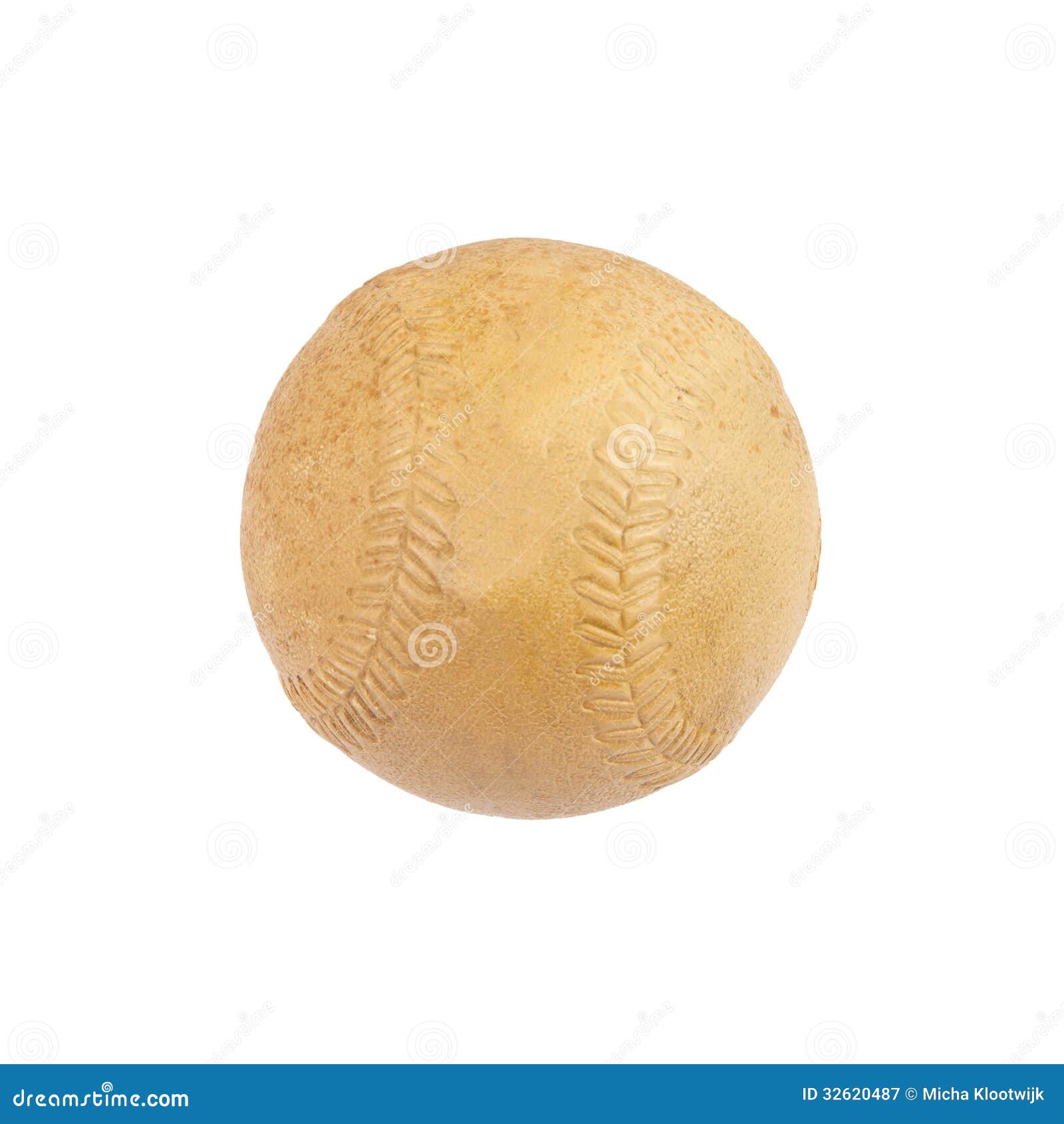 Very Old Softball Isolated on White Stock Image - Image of white, path ...