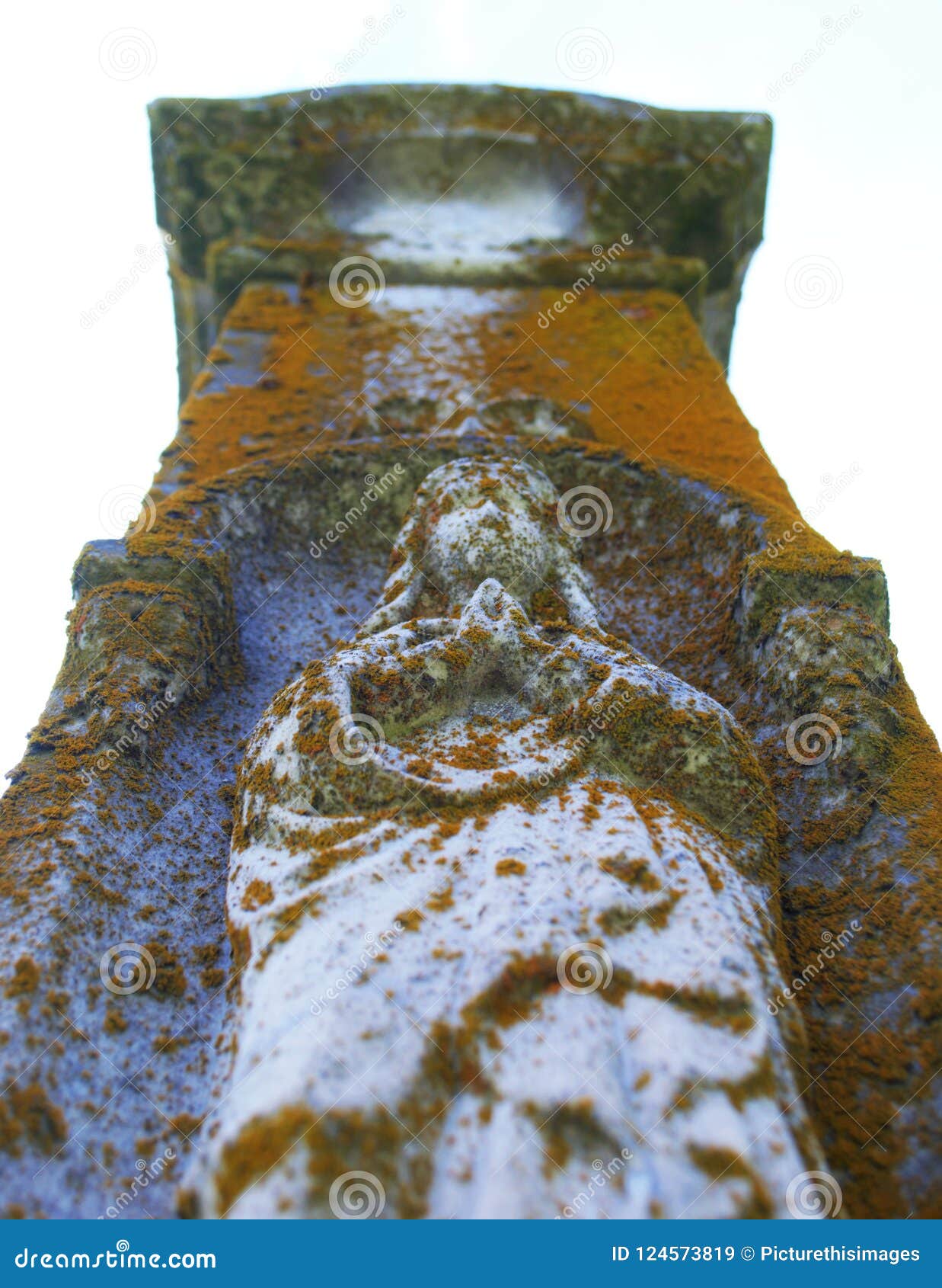 Headstone With Very Faint Markings In An Old New England Cemetery Stock ...