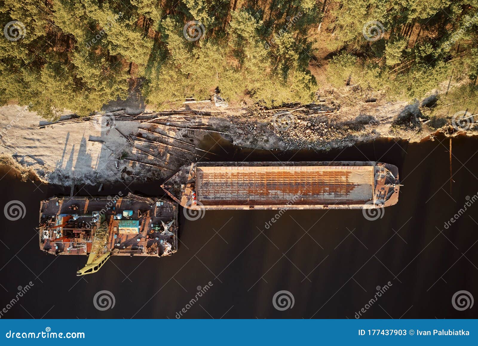 Very Old Timber Transport Barge Stock Image - Image of deckhouse, coast ...