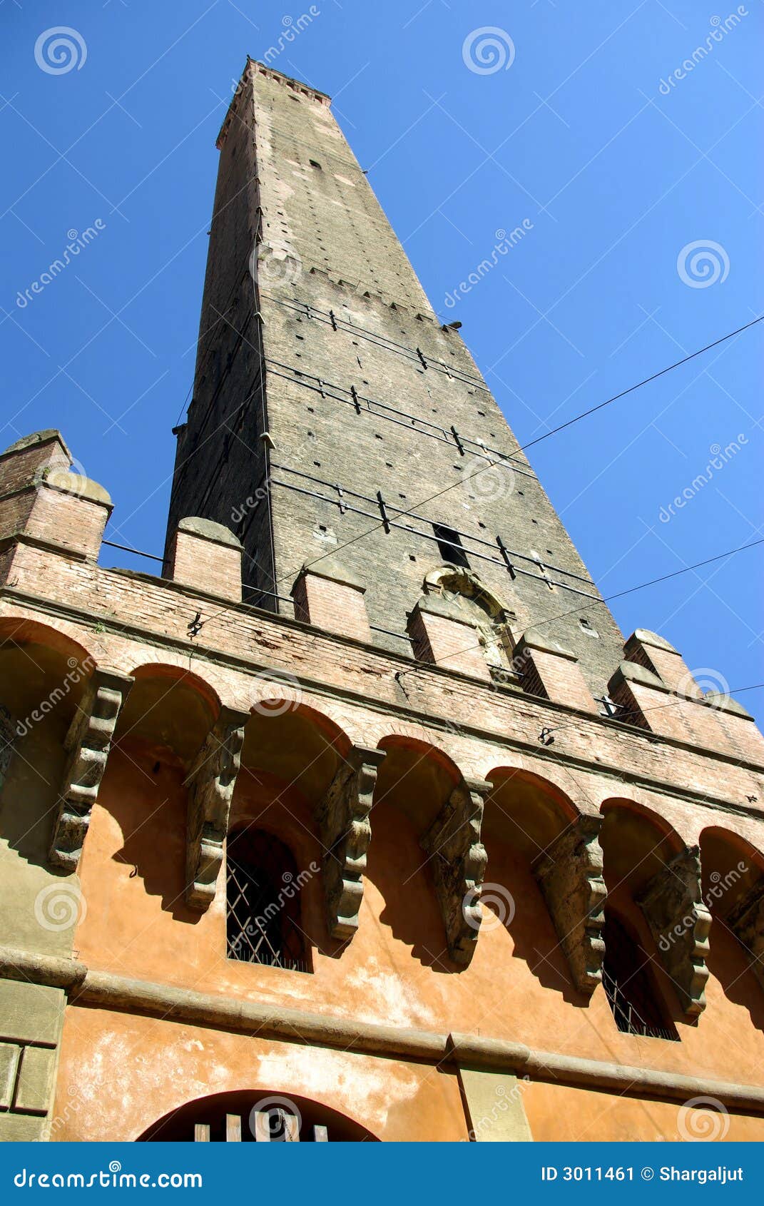 Very Old Tower, Bologna, Italy Stock Image - Image of towers, tower ...