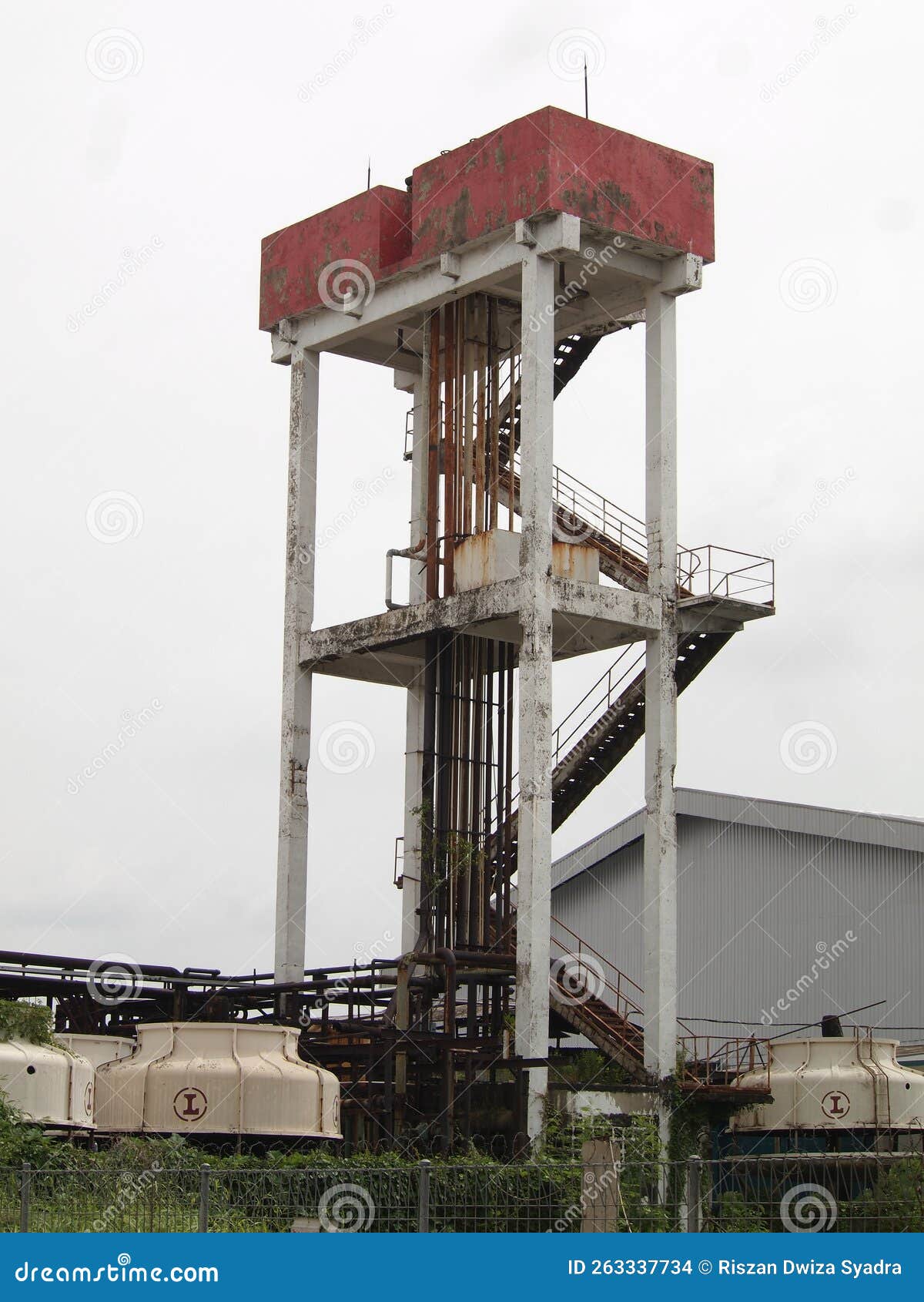 Very Old Tower Still Standing Strong Stock Photo - Image of factory ...