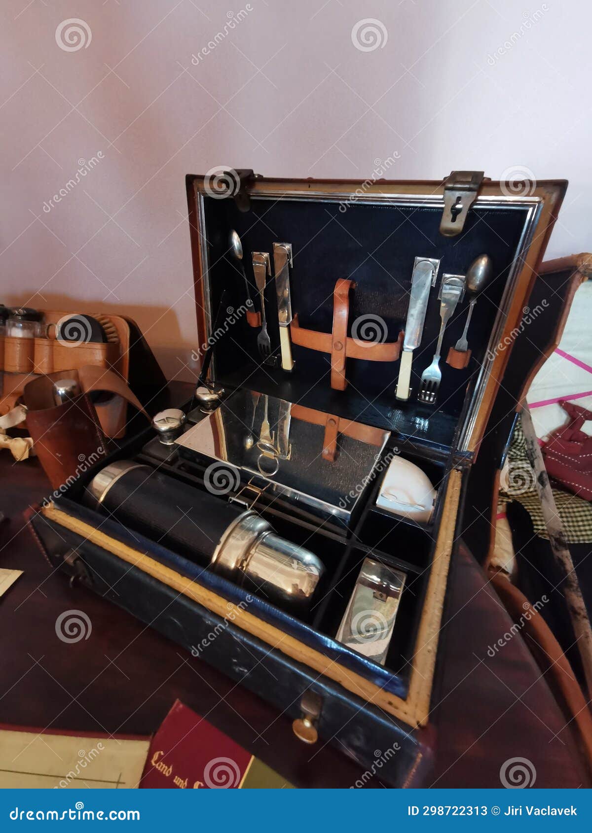 Very old travel suitcase stock image. Image of background - 298722313