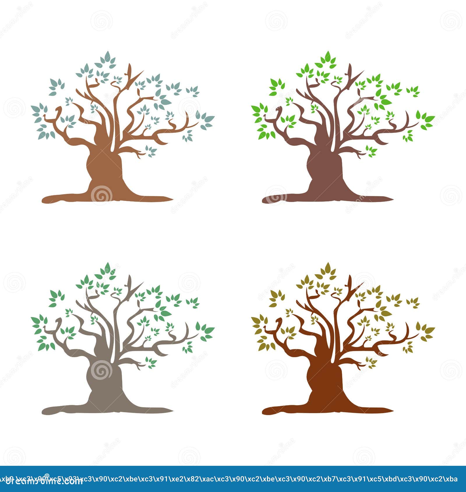 Very Old Tree, Generation Tree, Vector Illustration Stock Vector ...