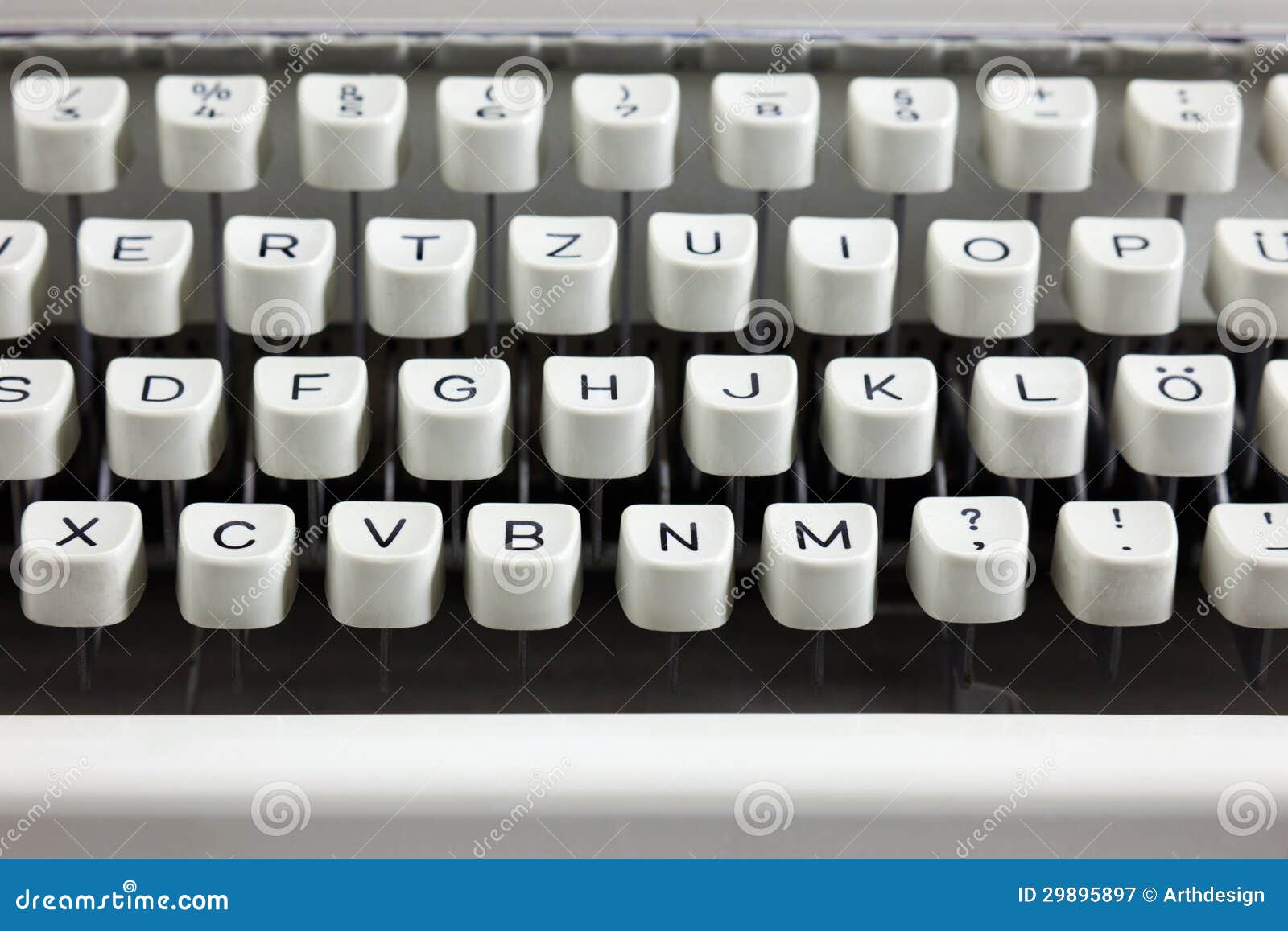 Old typewriter keyboard stock image. Image of typewriter - 29895897