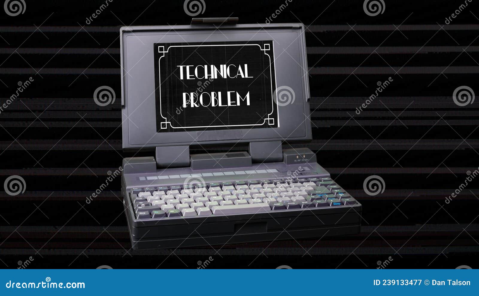 Vintage Laptop with Technical Problem Stock Video - Video of data ...