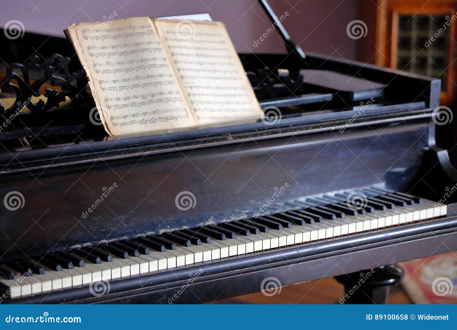 Very Old Vintage Piano Keyboard Stock Photo - Image of retro, style ...