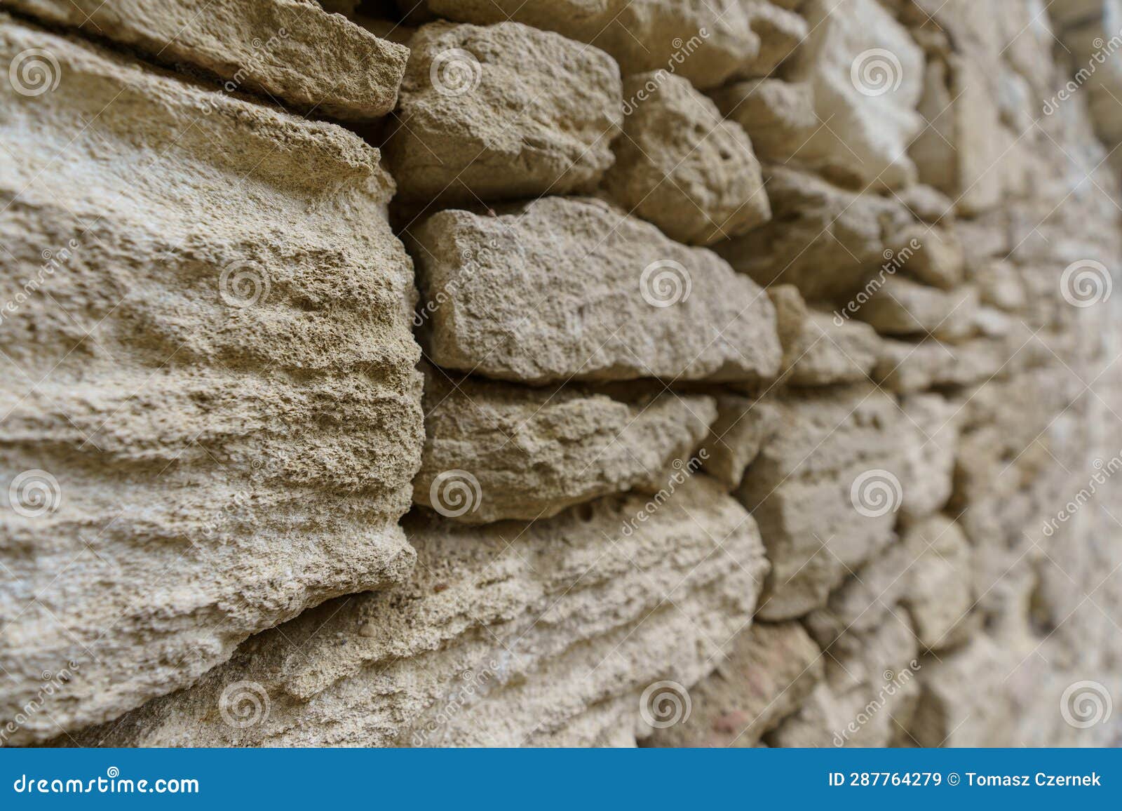 A Very Old Wall of Already Destroyed Stones with Crumbling Mortar Stock ...