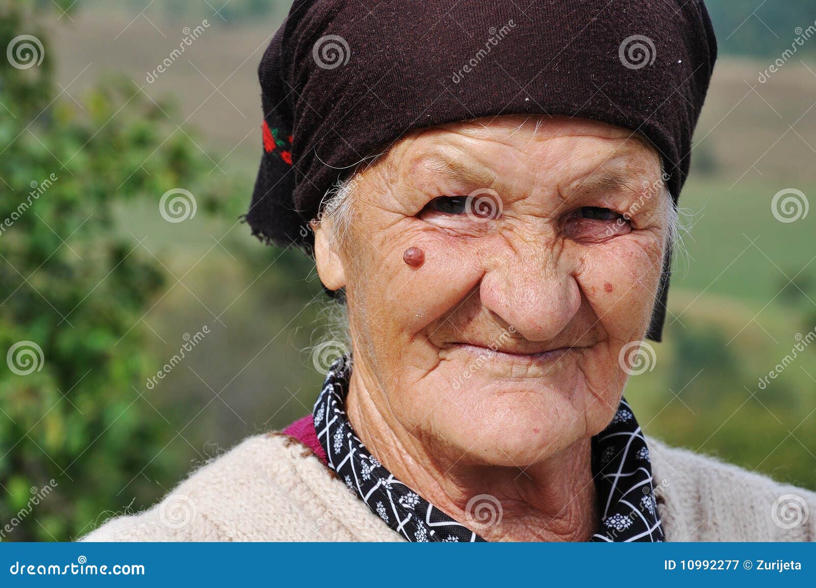 Very Old Woman with Expression on Her Face Stock Image - Image of ...