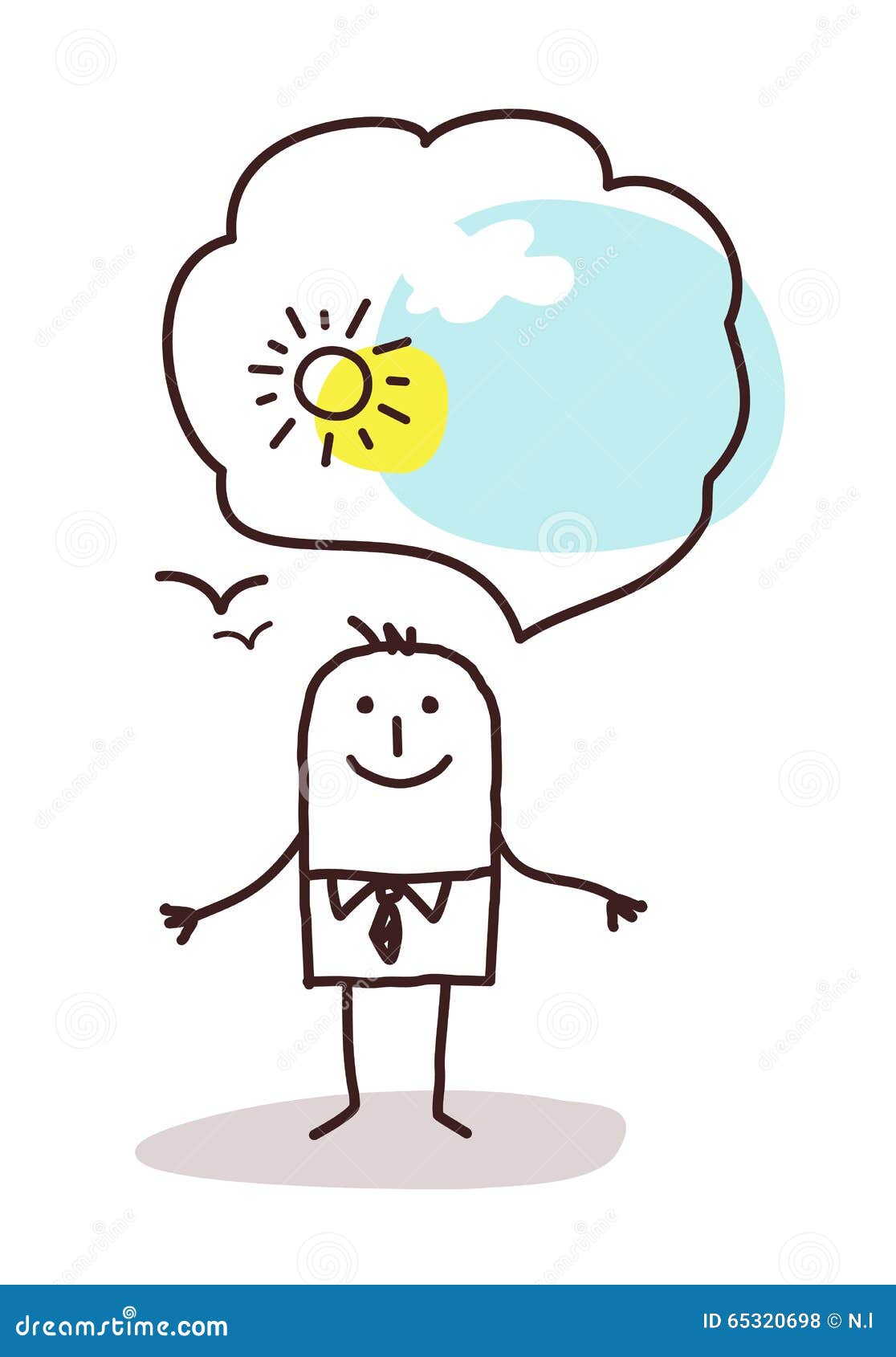 Very Optimistic Cartoon Man Stock Vector - Illustration of business ...
