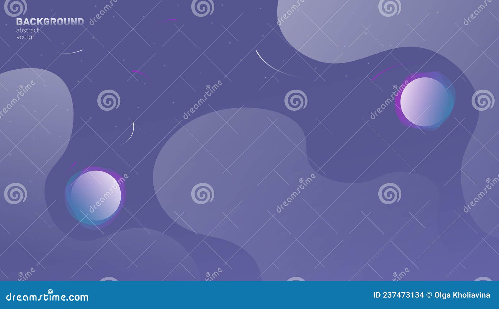 Very Peri Background with Fluid Objects, Stars and Stock Vector ...