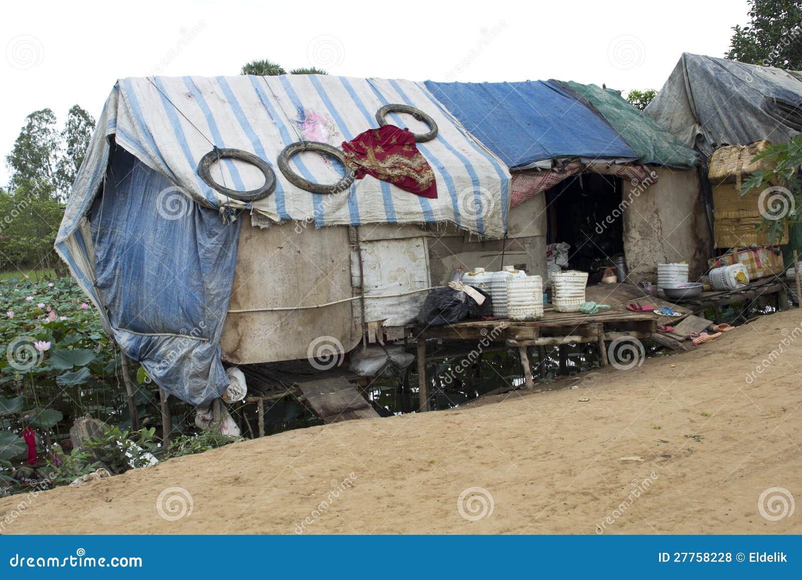 Very Poor Condition House in Slum Stock Photo - Image of pollution ...