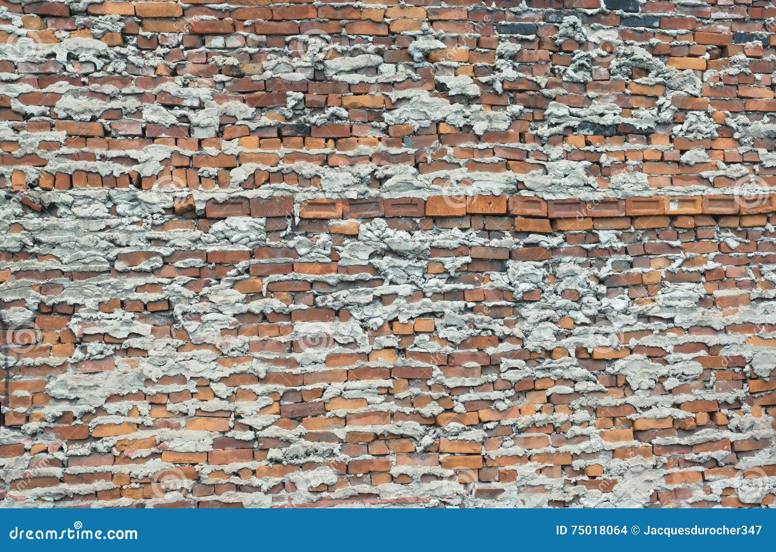 Very Poorly Done Brick Wall Bad Technique Bad Work Stock Photo - Image ...