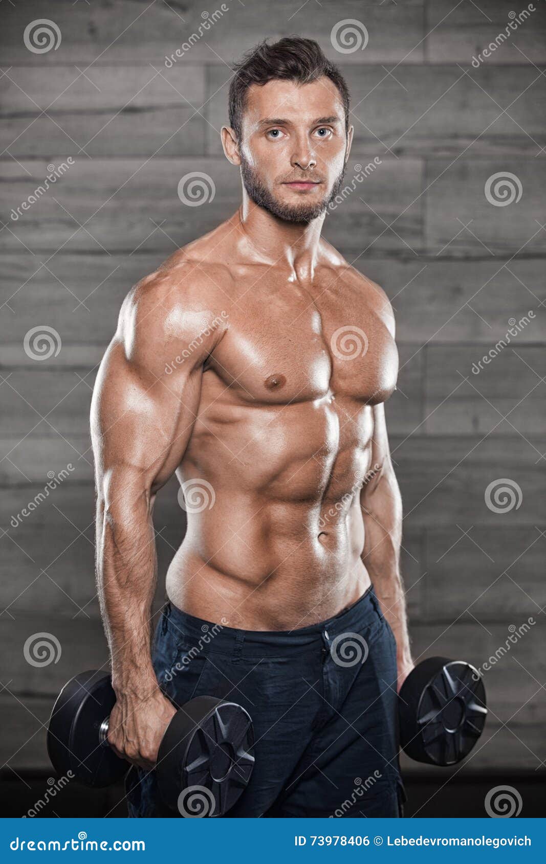 Very Power Athletic Guy Bodybuilder Stock Photo - Image of power, dark ...