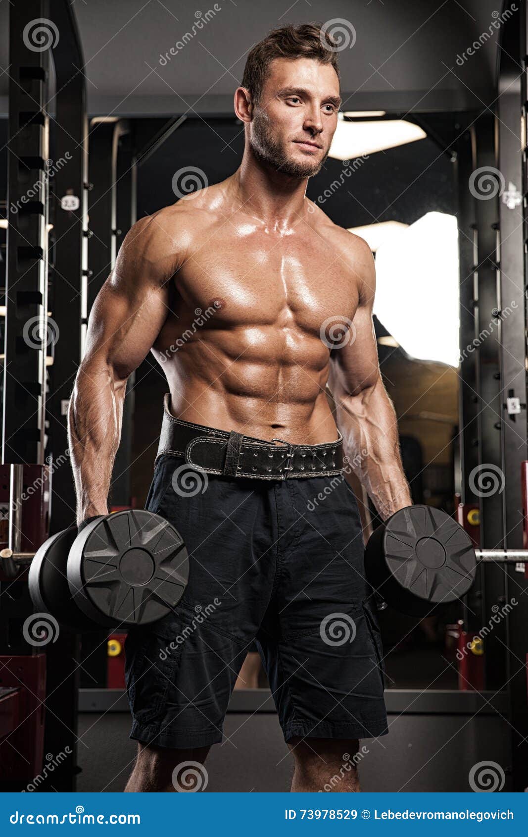 Very Power Athletic Guy Bodybuilder Stock Image - Image of horizontal ...