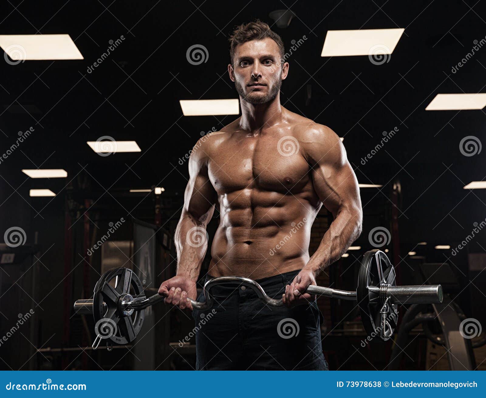 Very Power Athletic Guy Bodybuilder Stock Photo - Image of bodybuilding ...