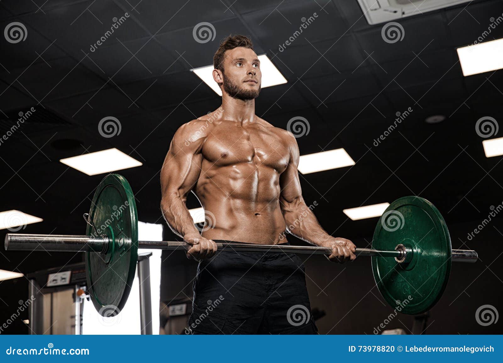 Very Power Athletic Guy Bodybuilder Stock Photo - Image of dark, sport ...