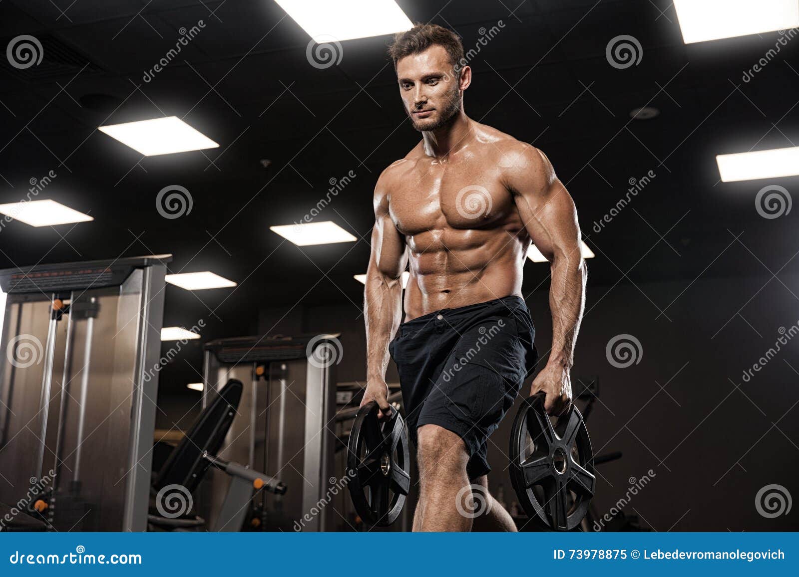 Very Power Athletic Guy Bodybuilder Stock Image - Image of bodybuilding ...