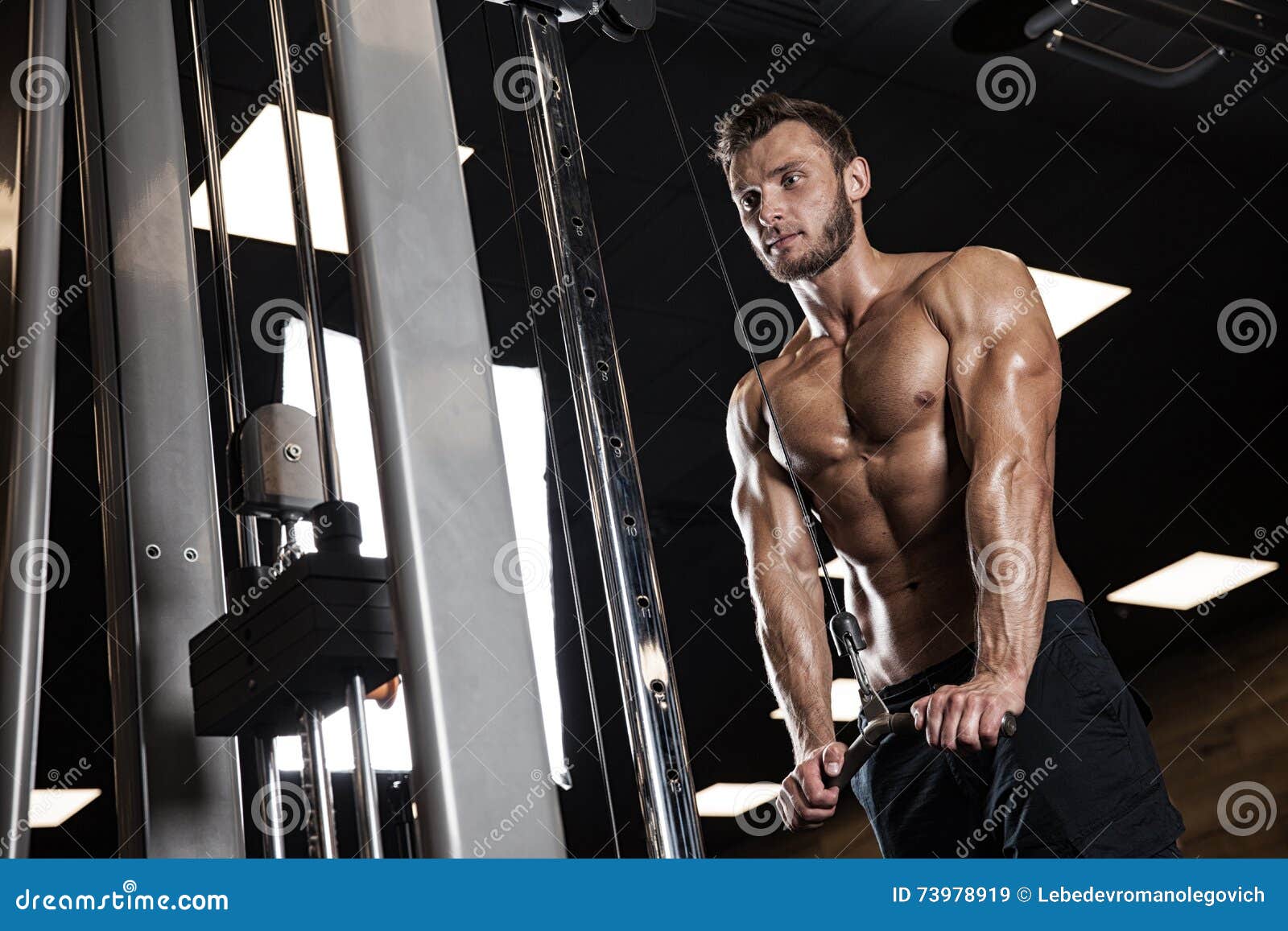 Very Power Athletic Guy Bodybuilder Stock Image - Image of powerful ...
