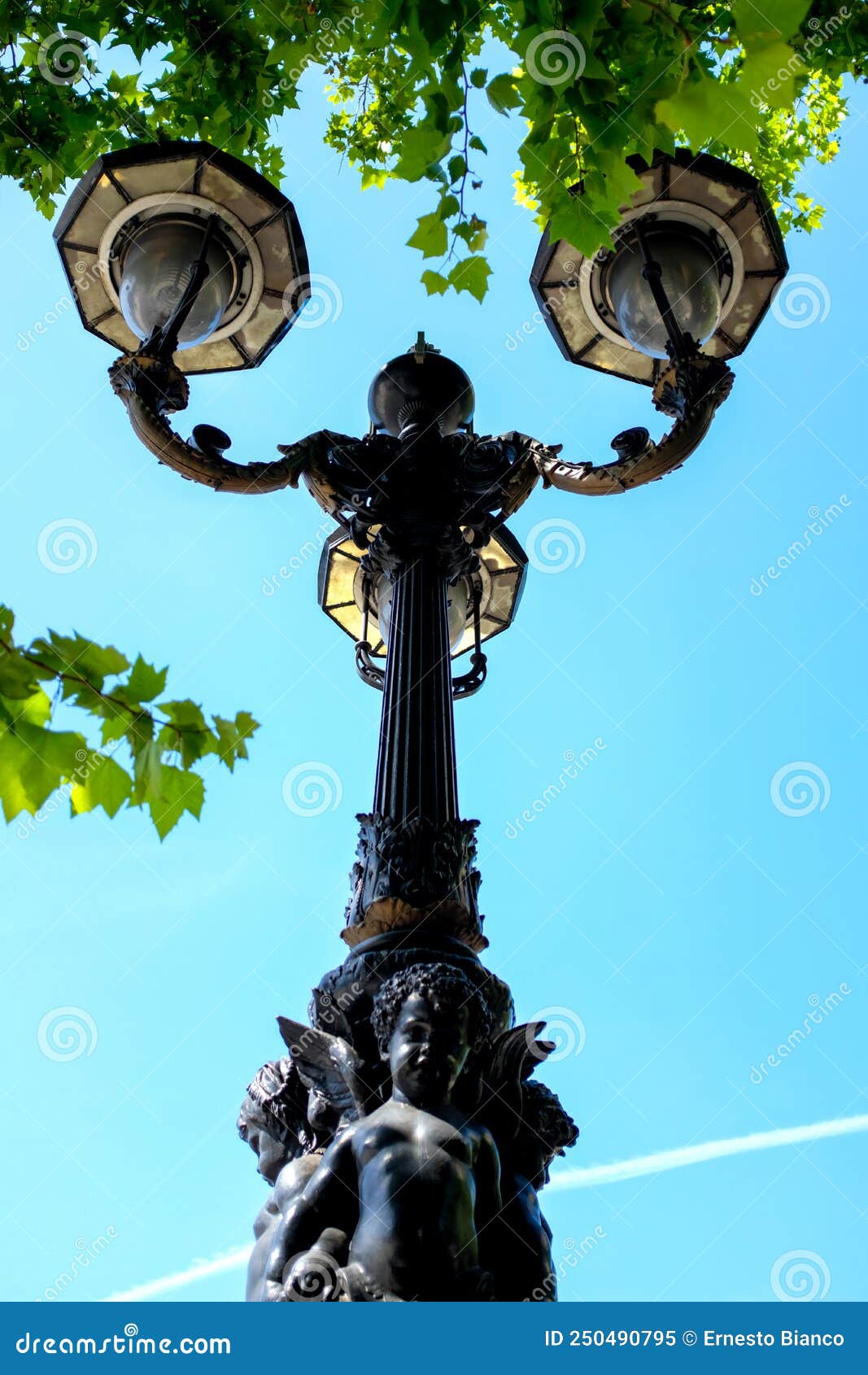 Angelic Lamp Post in Central London Stock Image - Image of lamp, tall ...