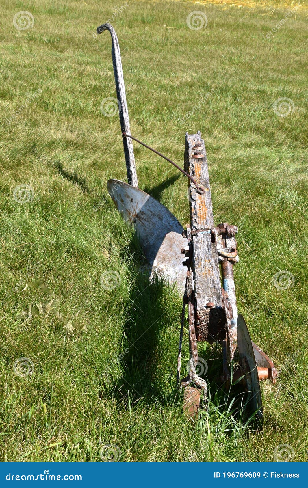 Primitive One Bottom Plow for Breaking Up Sod Stock Image - Image of ...