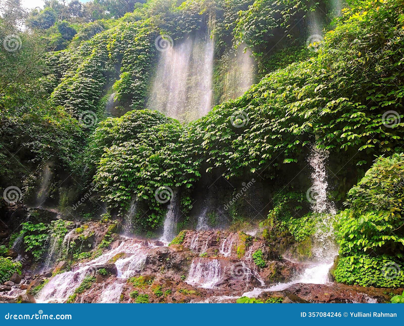Very Refreshing Waterfall View Stock Photo - Image of view, jungle ...