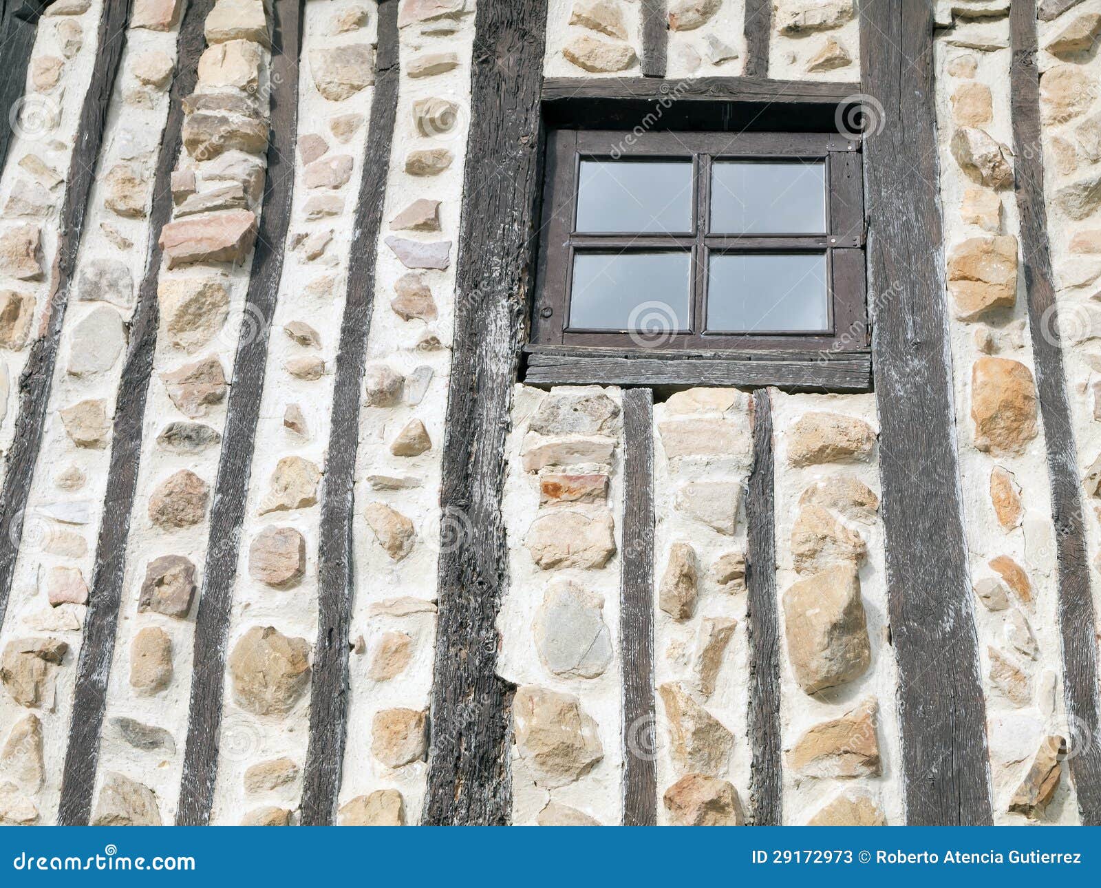 Very Rustic Window on an Old Mountain Cabin. Stock Image - Image of ...