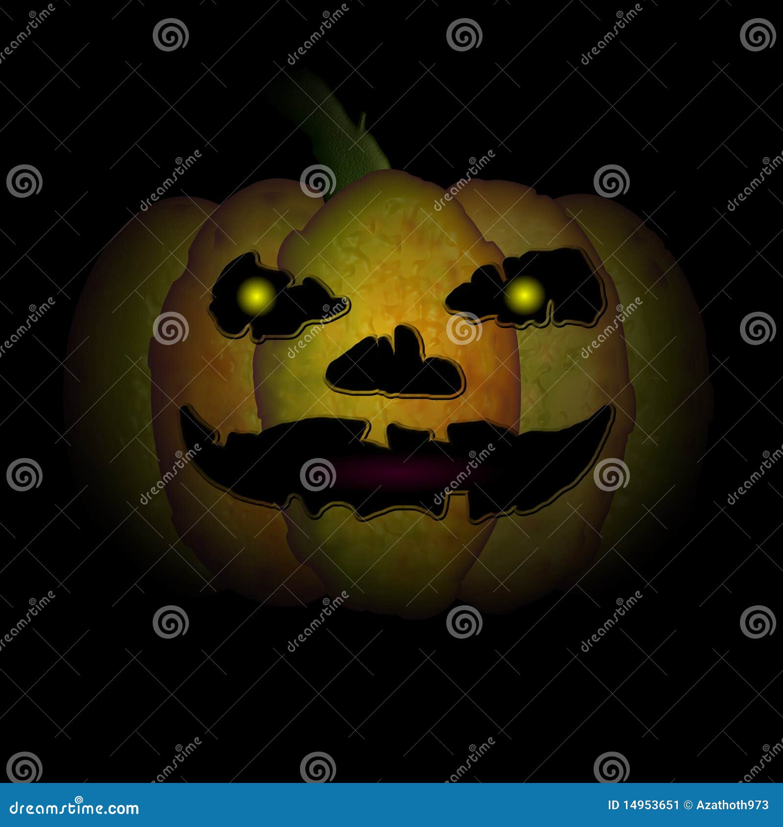 Very Scary Halloween Pumpkin Stock Illustration - Illustration of jack ...