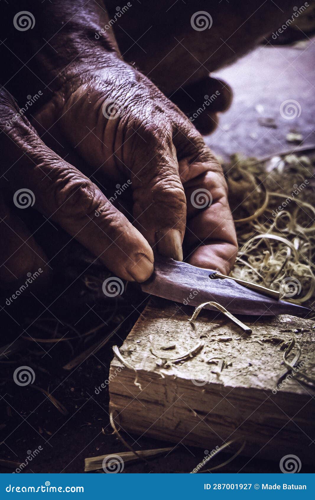 Very Sharp Traditional Knife for Making Crafts Stock Image - Image of ...