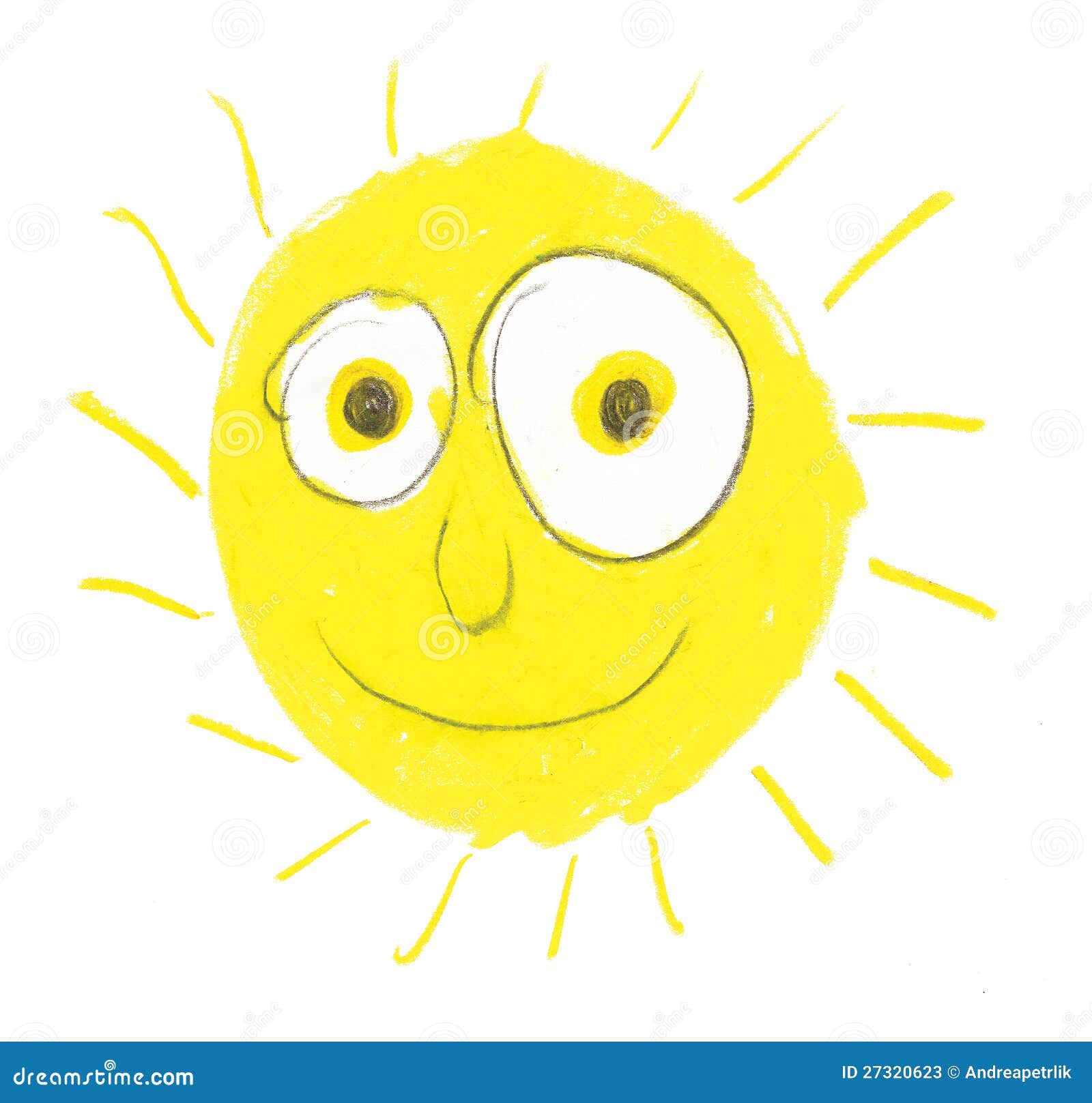 Very Silly Sun With Big Eyes Stock Illustration | CartoonDealer.com ...