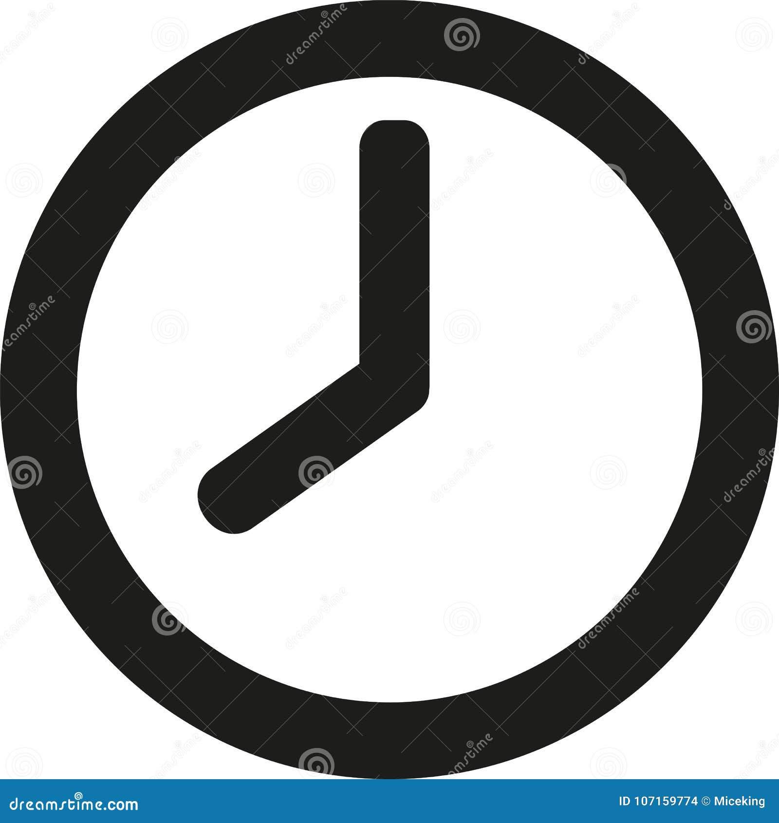Very simple clock button stock vector. Illustration of timer - 107159774