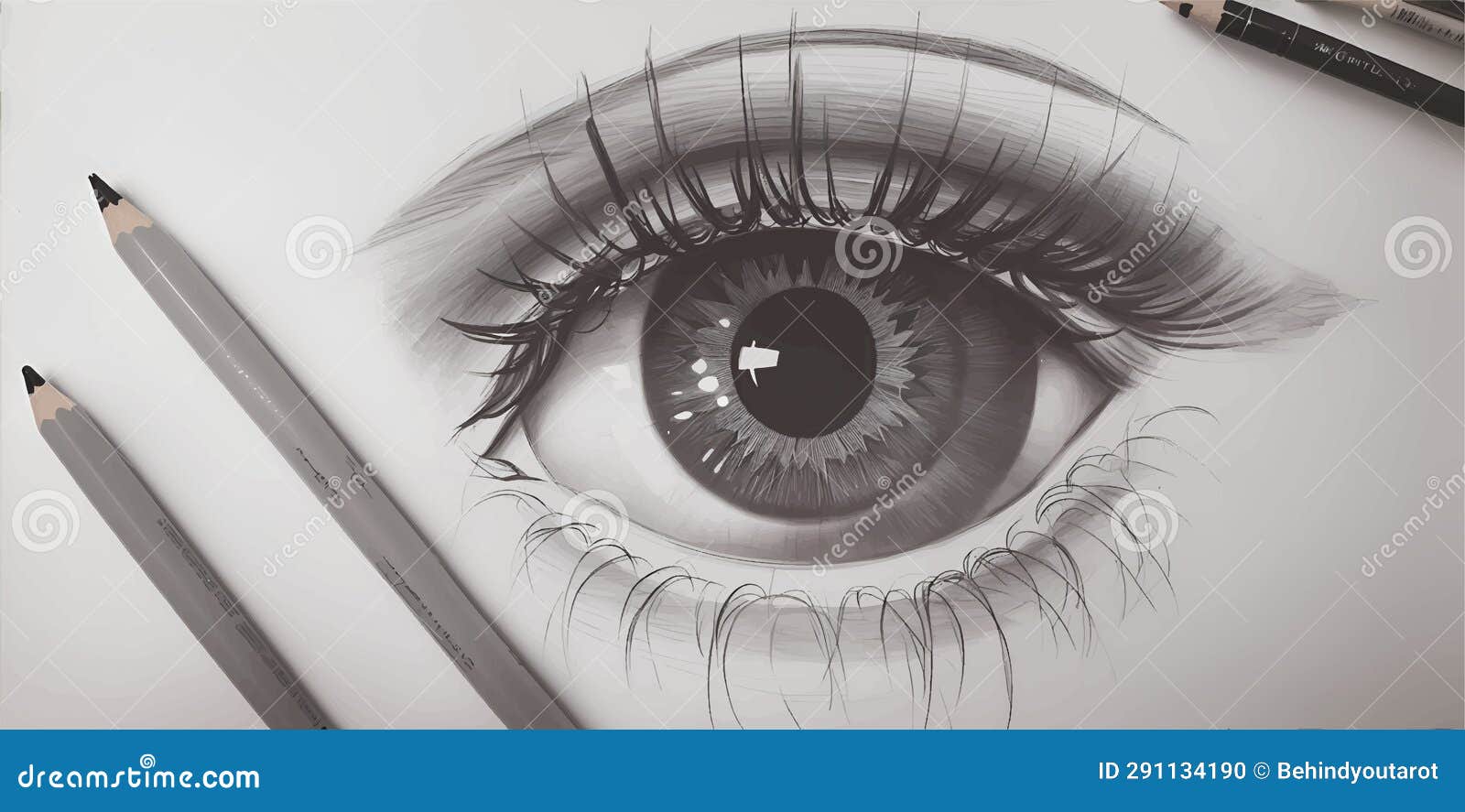 A Very Simple Drawing Made with Graphite Pencil Stock Illustration ...