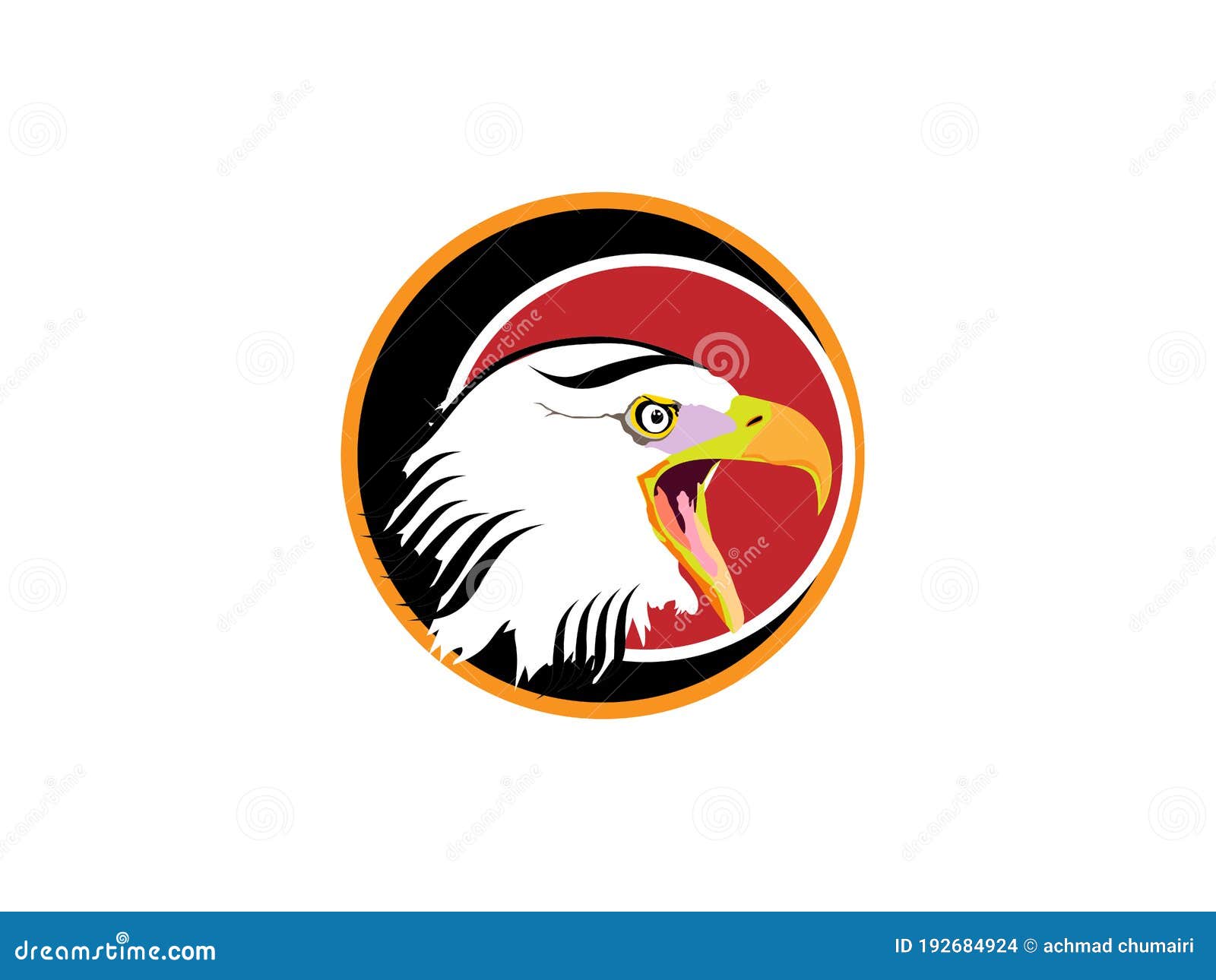 A Very Simple and Elegant Eagle Head Logo Stock Illustration ...