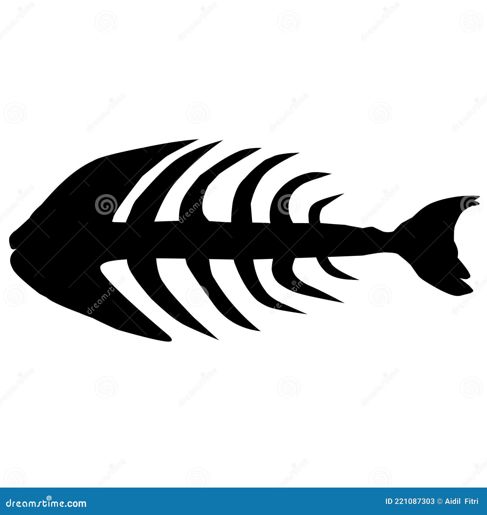 Very Simple Vector of Fishbone Stock Illustration - Illustration of ...