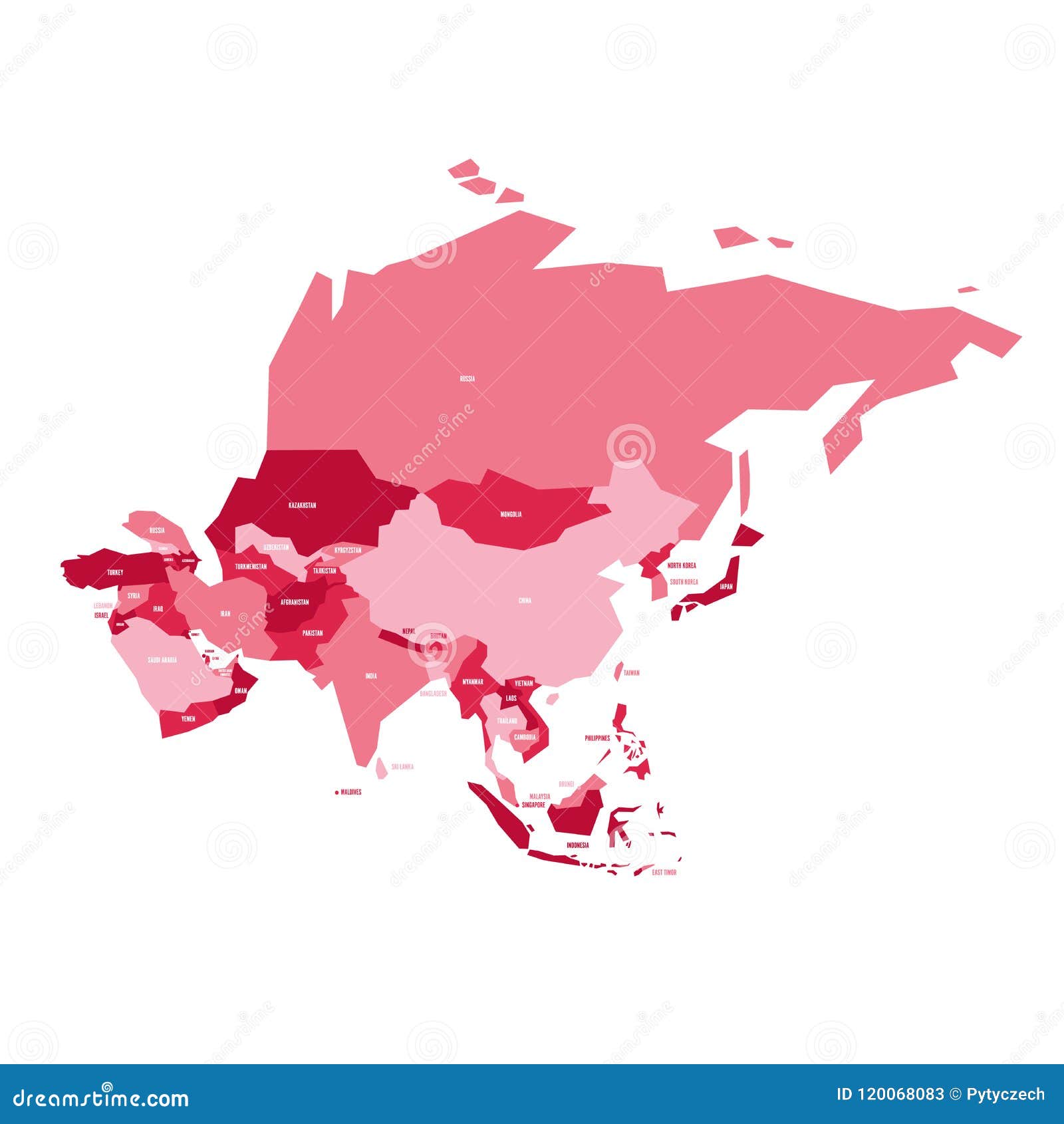 Very Simplified Vector Infographical Political Map of Asia Stock Vector ... Very Simplified Vector Infographical Political Map of Asia Stock Vector ...