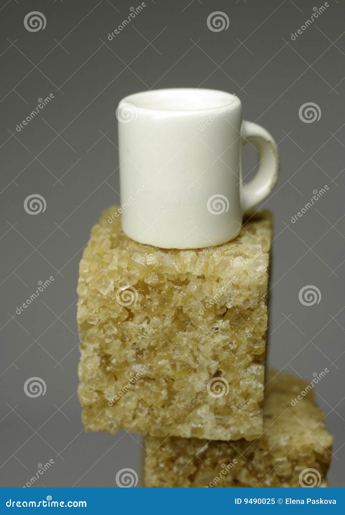 Very Small Cup on Piece of Sugar Stock Image - Image of piece, unique ...
