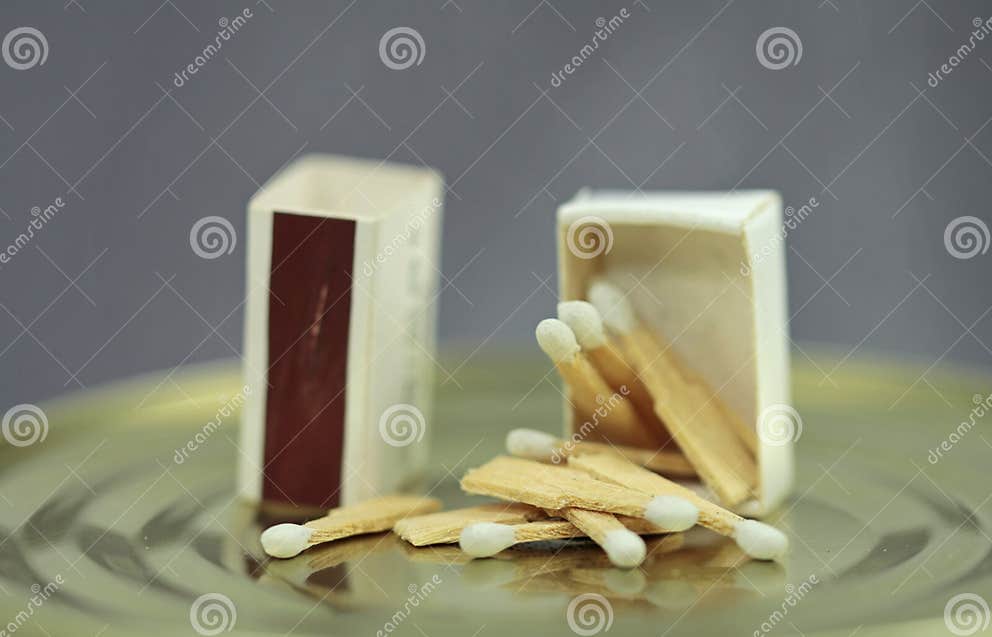 Very Small Matches in a Matchbox Stock Image - Image of matches ...