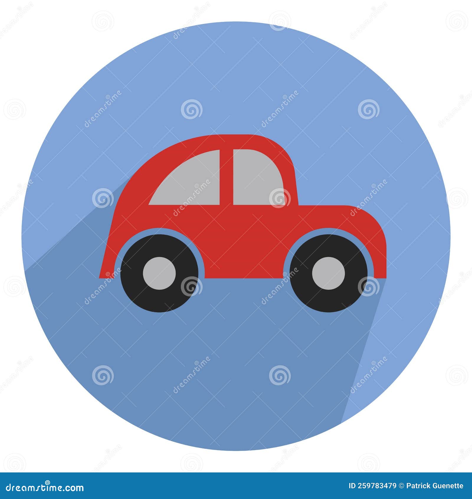 Very small red car, icon stock vector. Illustration of travel - 259783479
