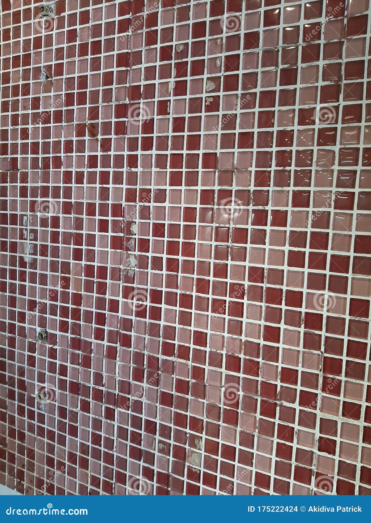 Very Small Wall Tiles on the Wall Surface Stock Photo - Image of small ...