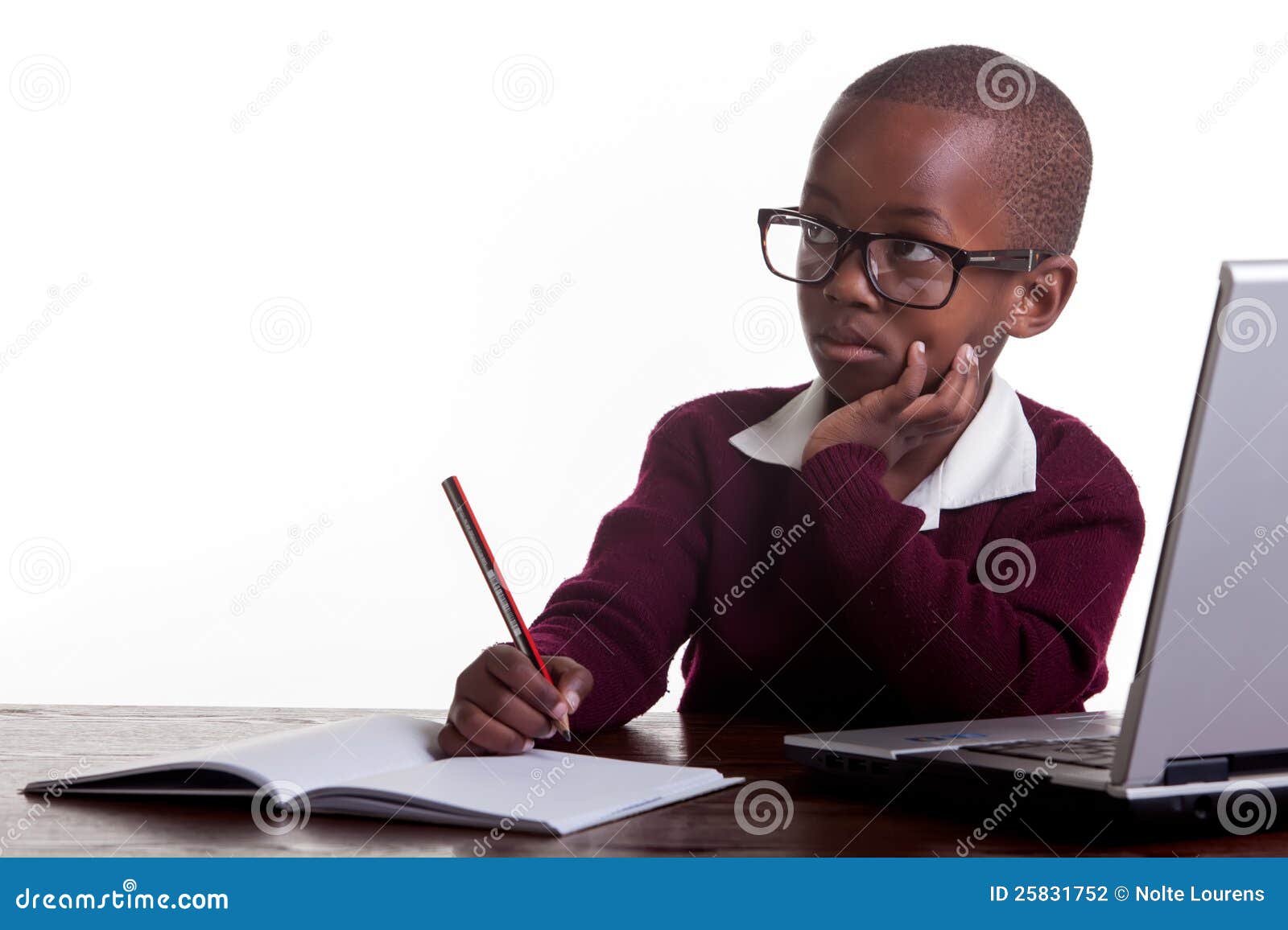 Very smart stock photo. Image of maroon, girl, isolated - 25831752