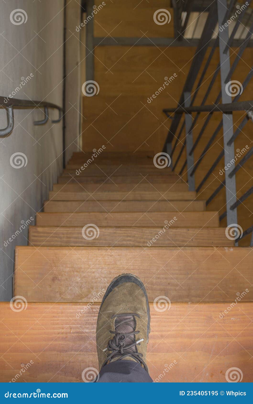 Very Steep and Narrow Stairs Stock Image - Image of interior ...